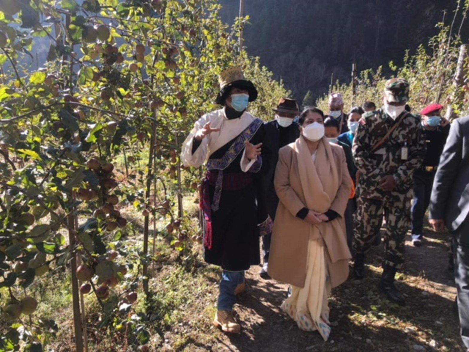President Bhandari arrive in Manang today, inspect apple farm - Everest ...